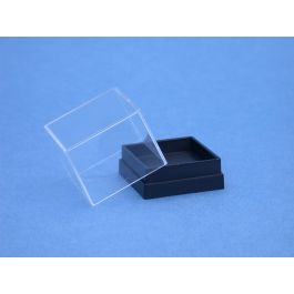 Micromount-box 26 x 26 x 26 mm. black base