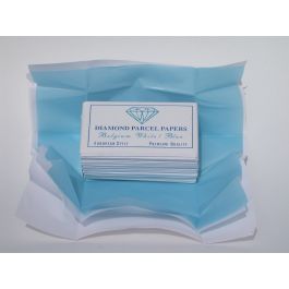Diamond Parcel Papers 80 x 45 mm white/blue 25 pcs.