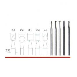 Milling bits steel, 5 different shapes